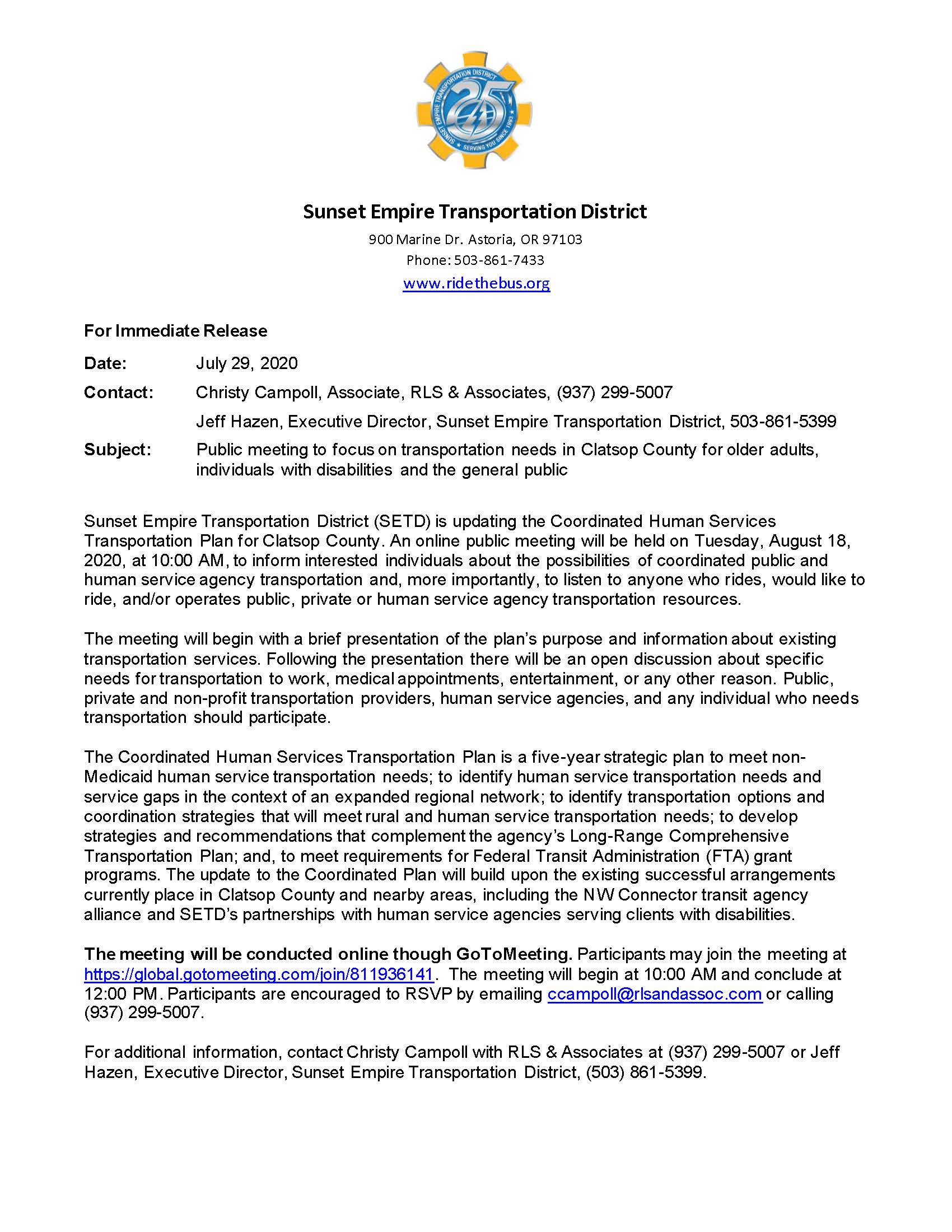 Public Input Requested NW Connector